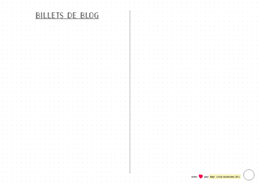 bullet journal blog - Vie de Miettes